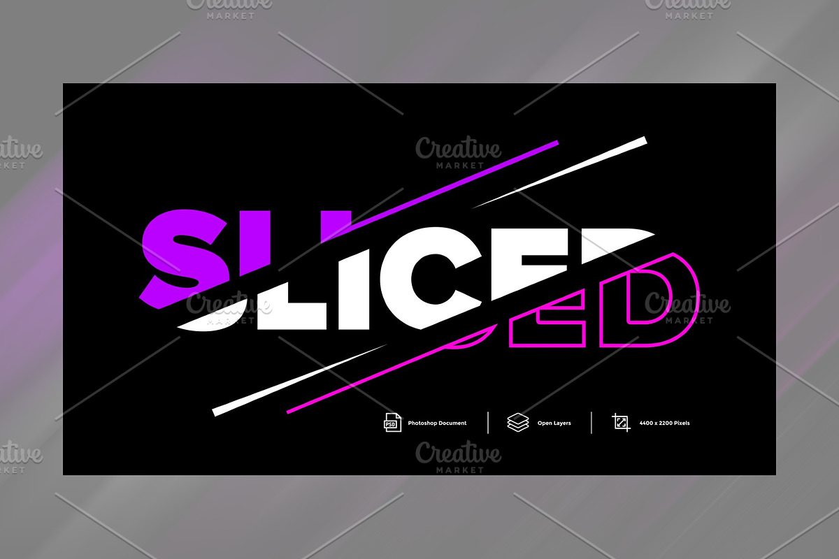 Sliced Text Effect Design, a Layer Style Add-On by shahsoft