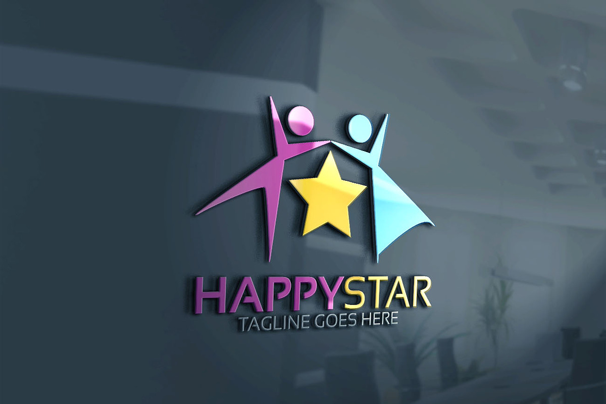 Happy Star Logo, a Branding & Logo Template by Josuf Media