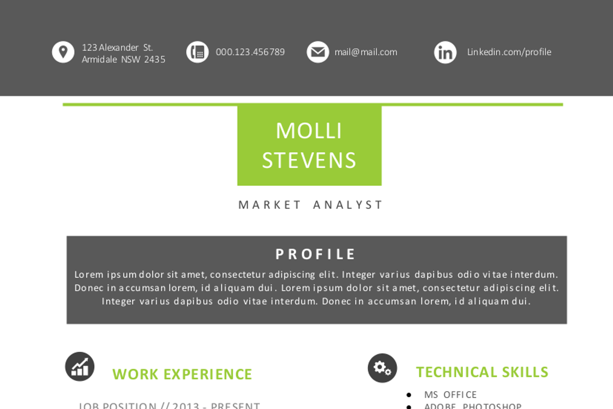 2 in 1 modern Word resume, a Resume Template by Inkpower