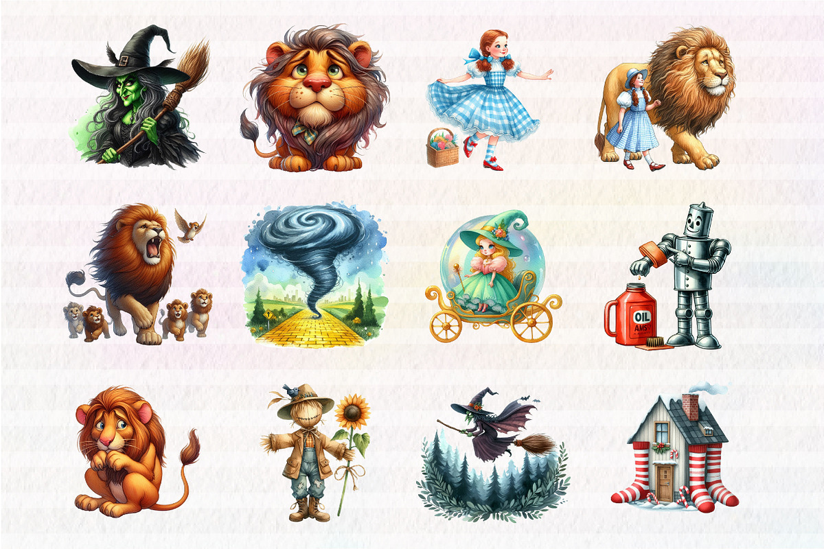 Vintage Wizard of Oz Clip Art, an Illustration by CreationArt