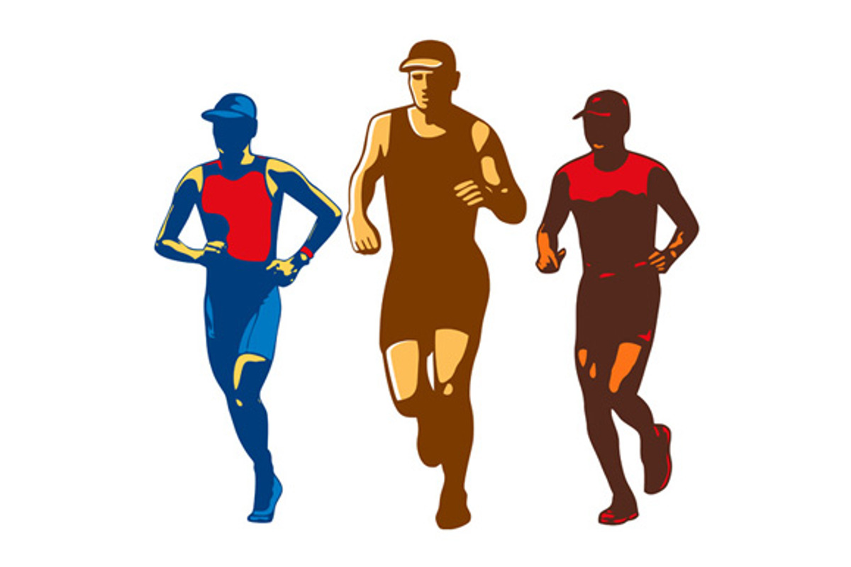 Triathlete Marathon Front Collection, a Texture Graphic by patrimonio