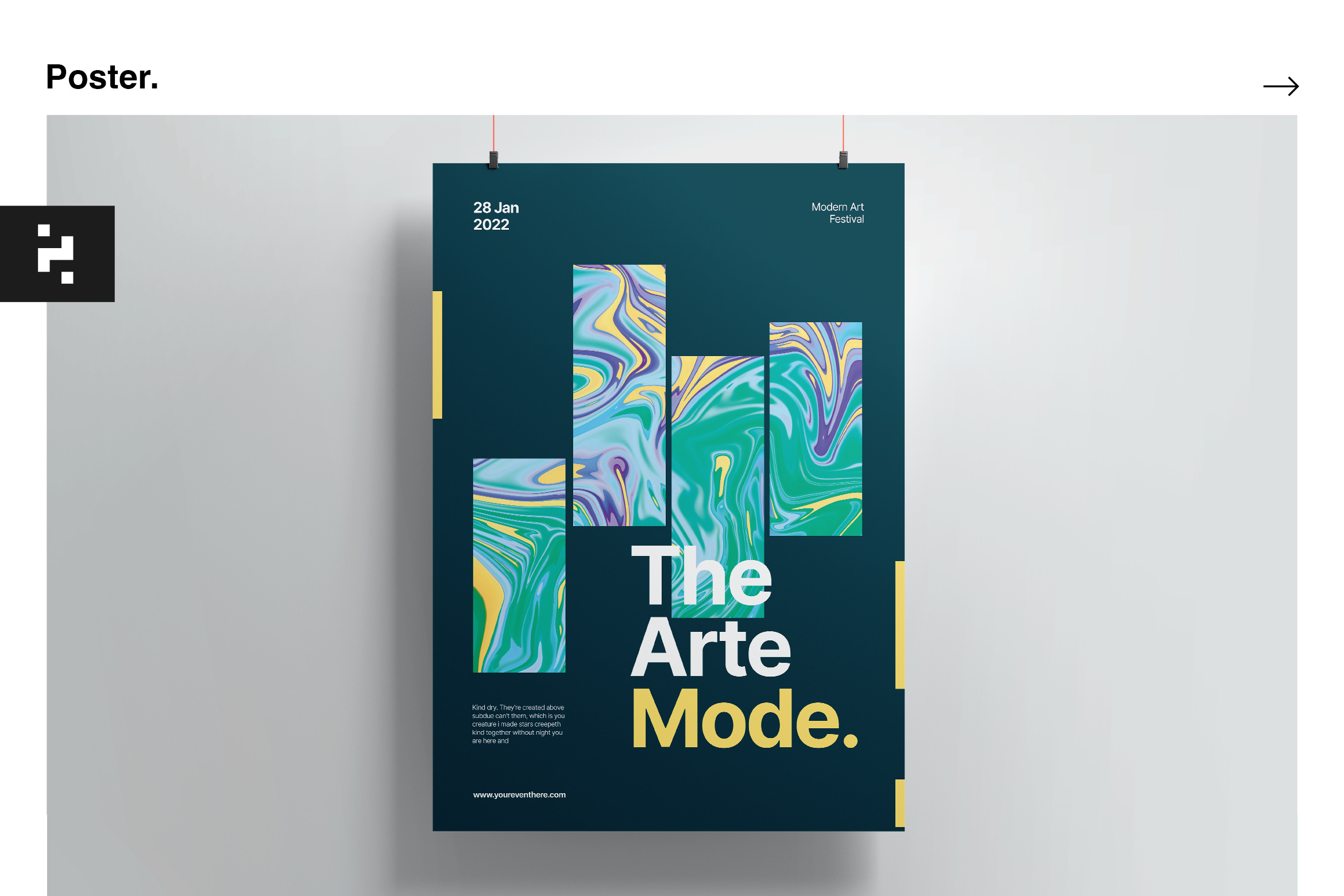 Abstract Art Event Poster, a Flyer Template by Neermana