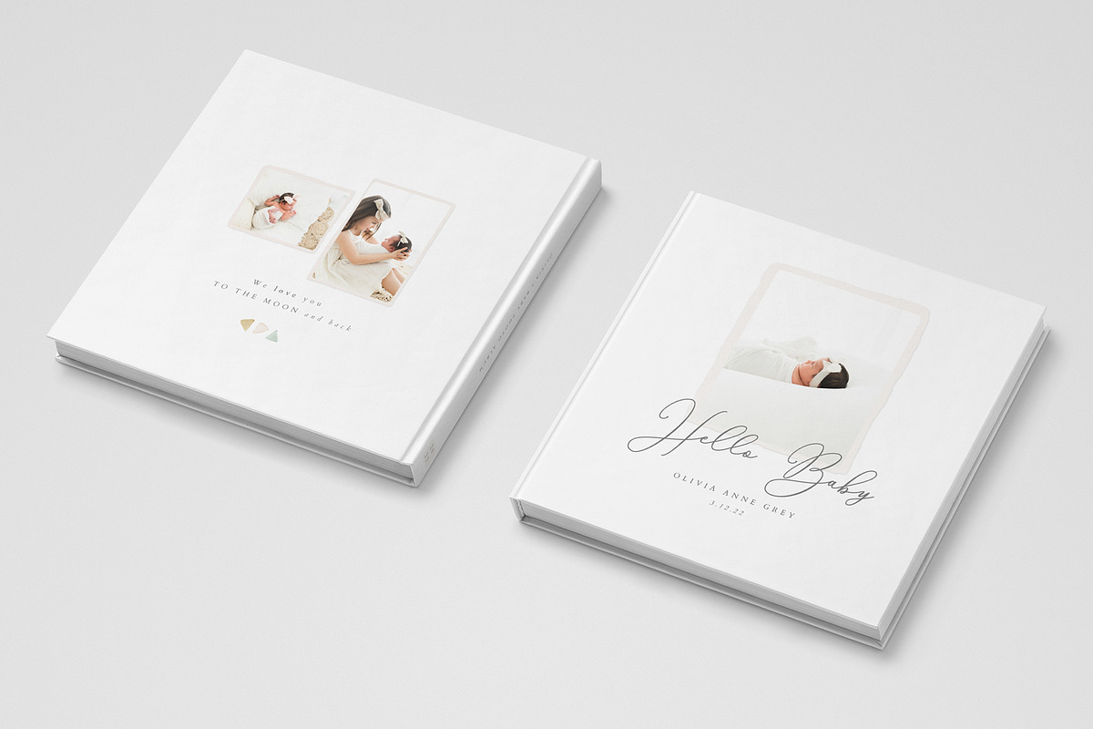 Baby Photo Album Cover Template, a Stationery Template by By Stephanie ...