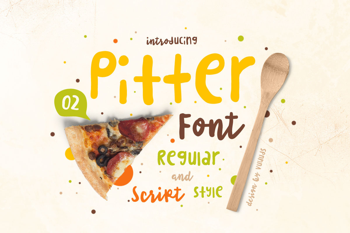 Pitter, a Script Font by vuuuds