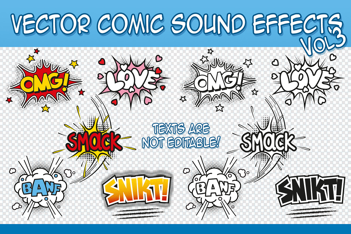 Vector Comic Sound Effects vol.2, an Illustration by FourLeafLover ...