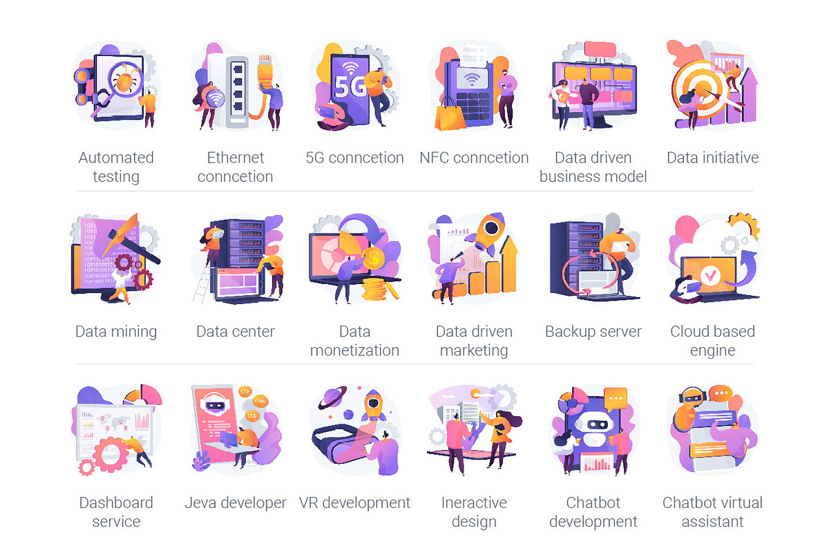 IT vector illustration kit vol.2, an UI Kit Template by Visual Generation