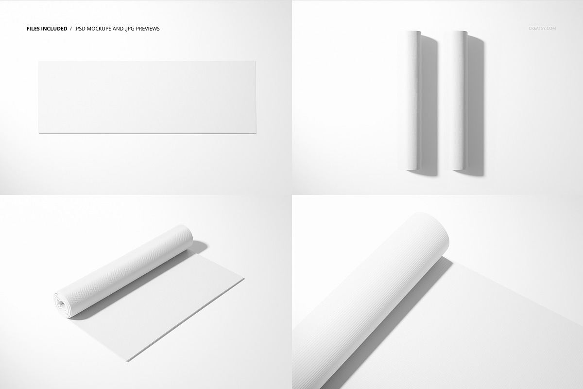 Exercise Mat Mockup Set, a Product Mockup by Creatsy