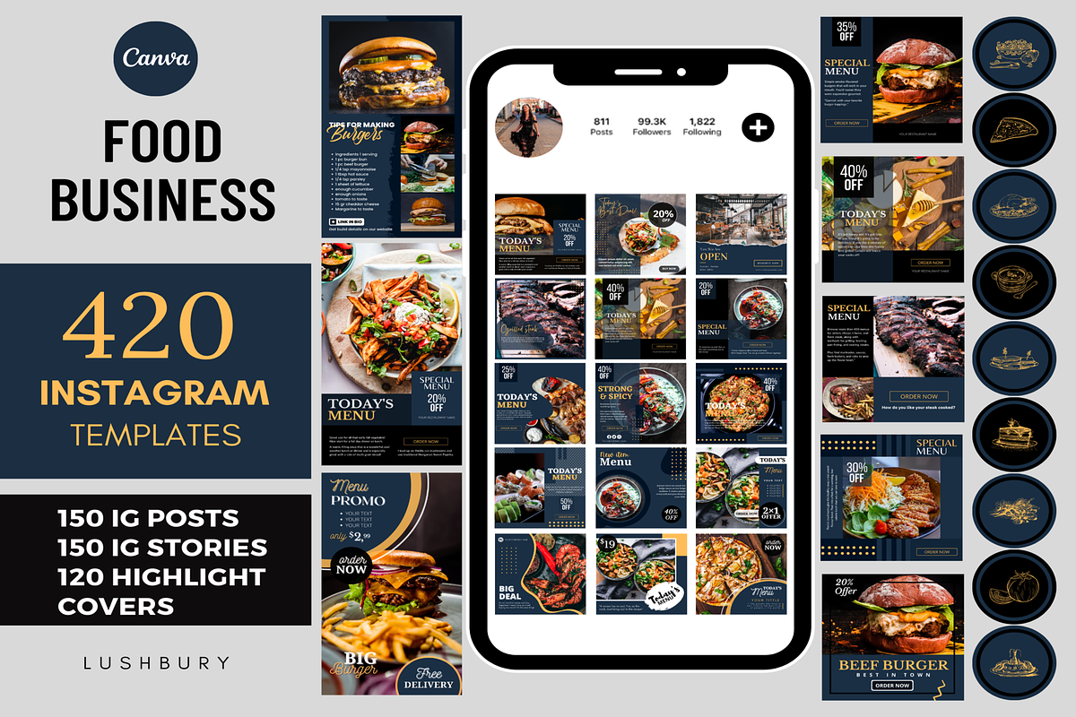 Animated Food Restaurant Instagram, a Social Media Template by LushBury