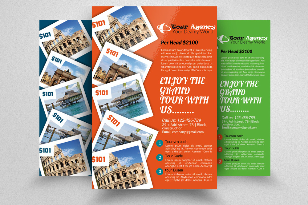 Tour Travel Agency Flyer Template, a Flyer Template by Business Flyers