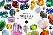 Minerals & Gemstones Collage Kit, an Object Graphic by Kaleriia