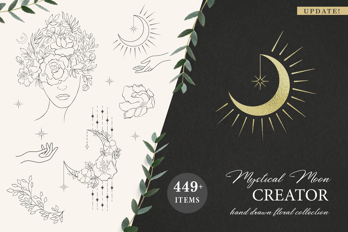 UPDATE! Mystical Moon Trendy Designs, a Decorative Illustration by ...