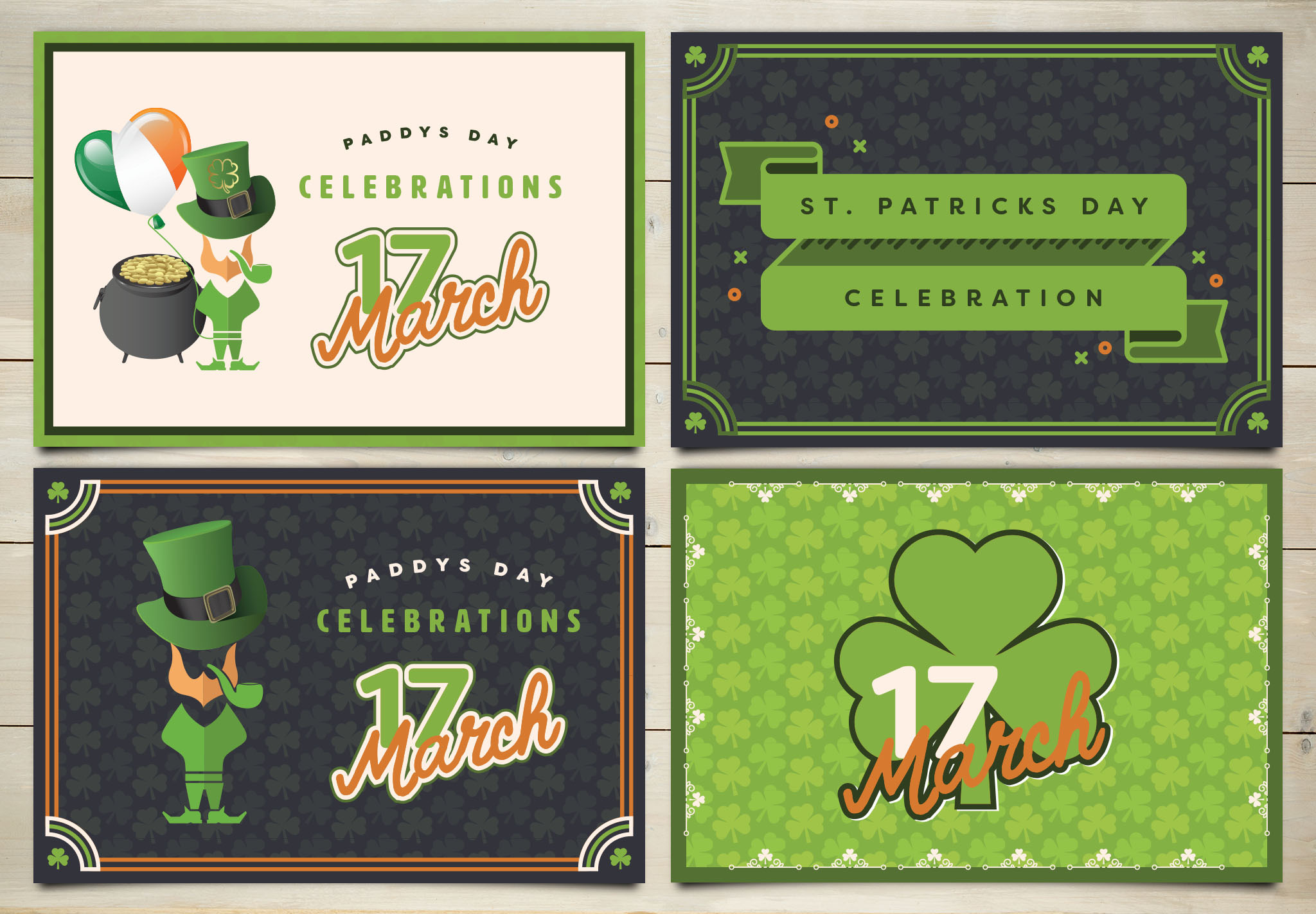 Paddys Day Cards, a Card Template by wavebreak