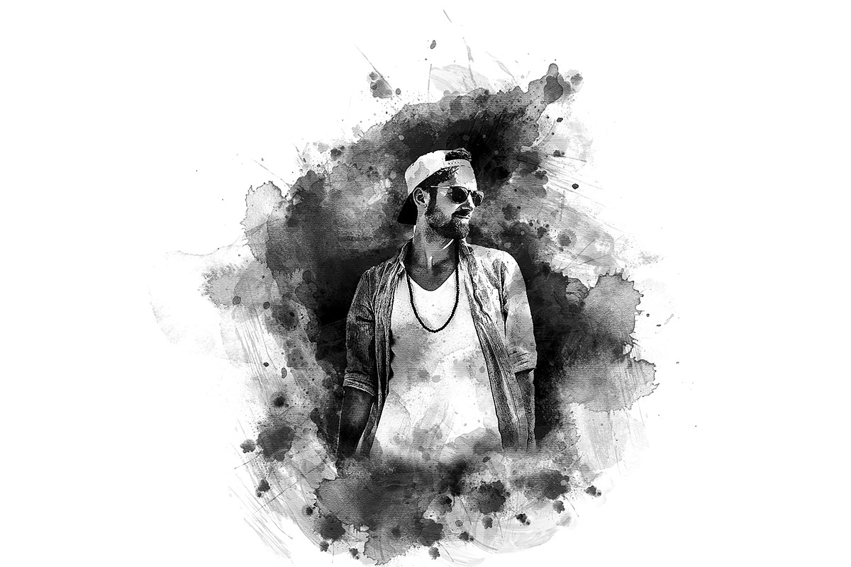 Ink Bleed Effect Photoshop Action, an Action Add-On by Studio Retouch