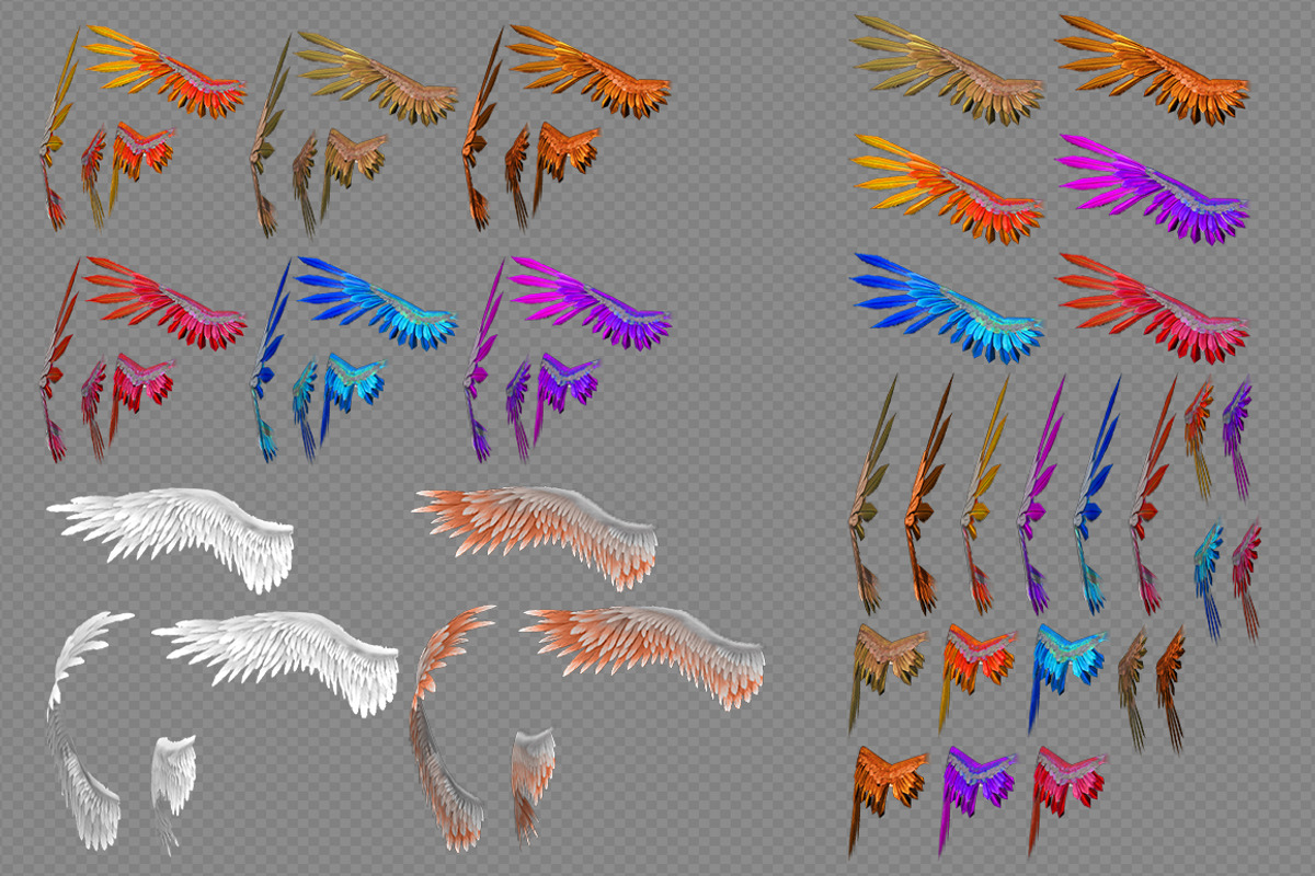 2D Animated Wings, an Object Graphic by Beatheart Creative Studio