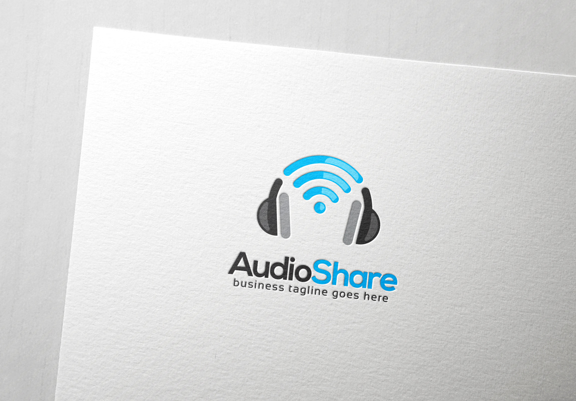Audio Share Logo, a Branding & Logo Template by Slim Studio | Creative ...