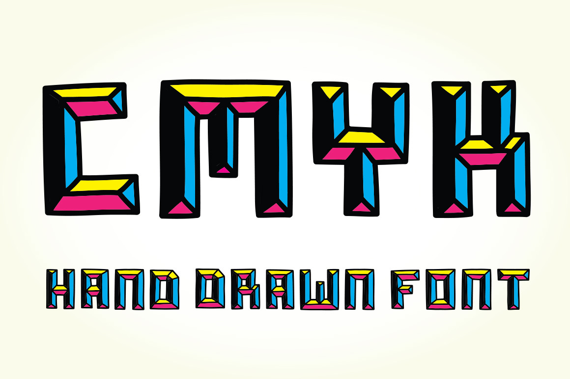 CMYK font, a Graphic by Dmitriylo