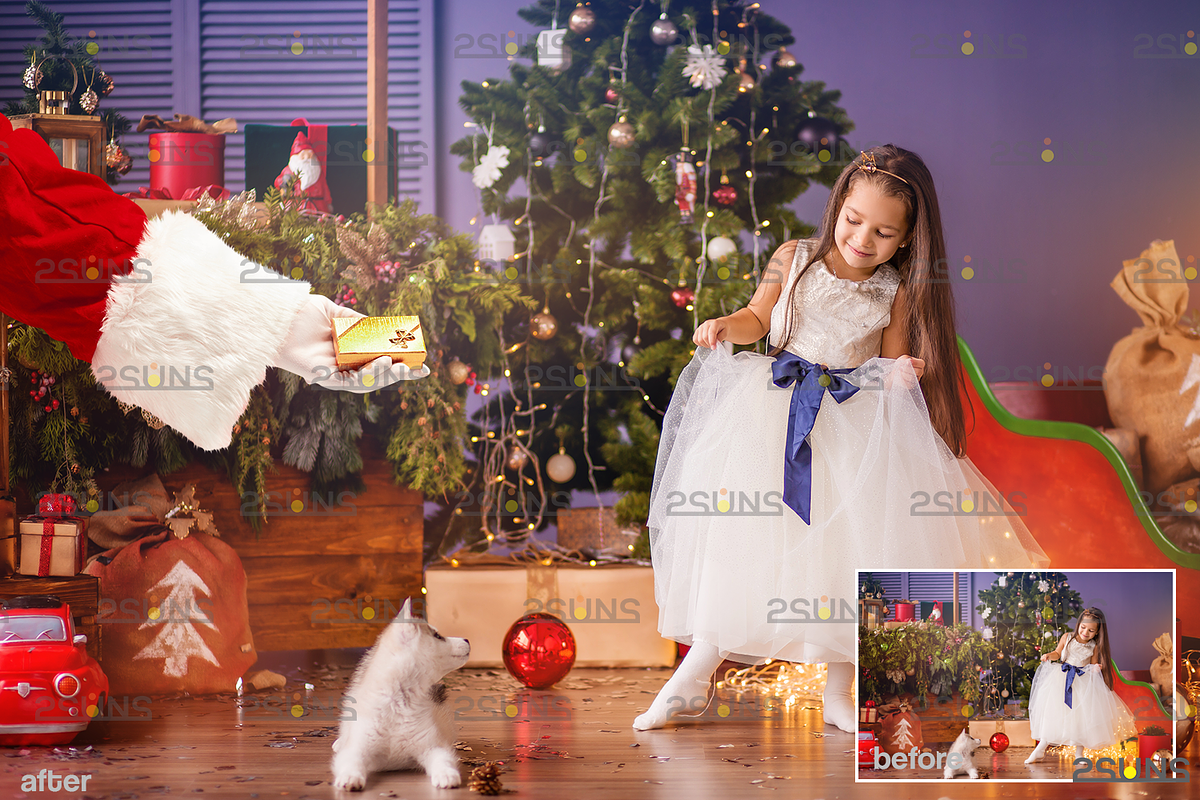 Santa hand photoshop overlay