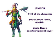 Janitor PNG fantasy art | Illustrations ~ Creative Market