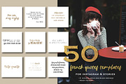 50 french quotes for instagram, a Social Media Template by digital ...