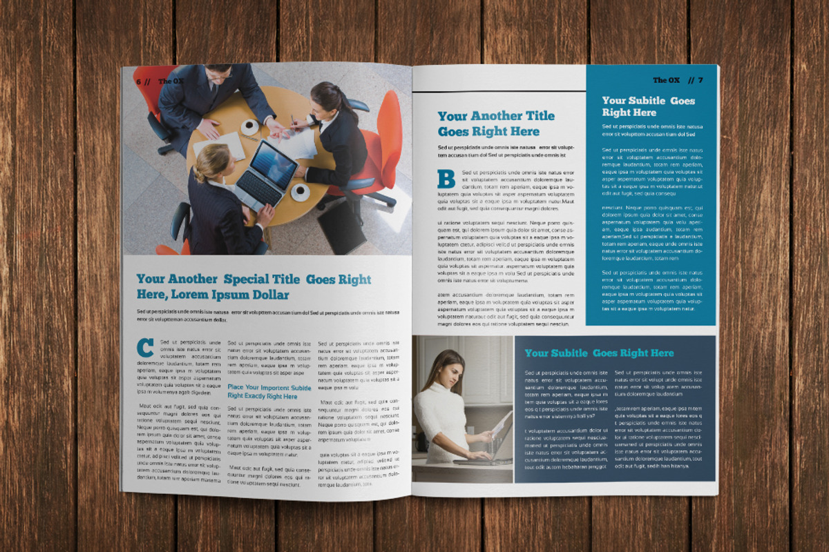 InDesign Newsletter Template, a Magazine Template by MA-KING_ART