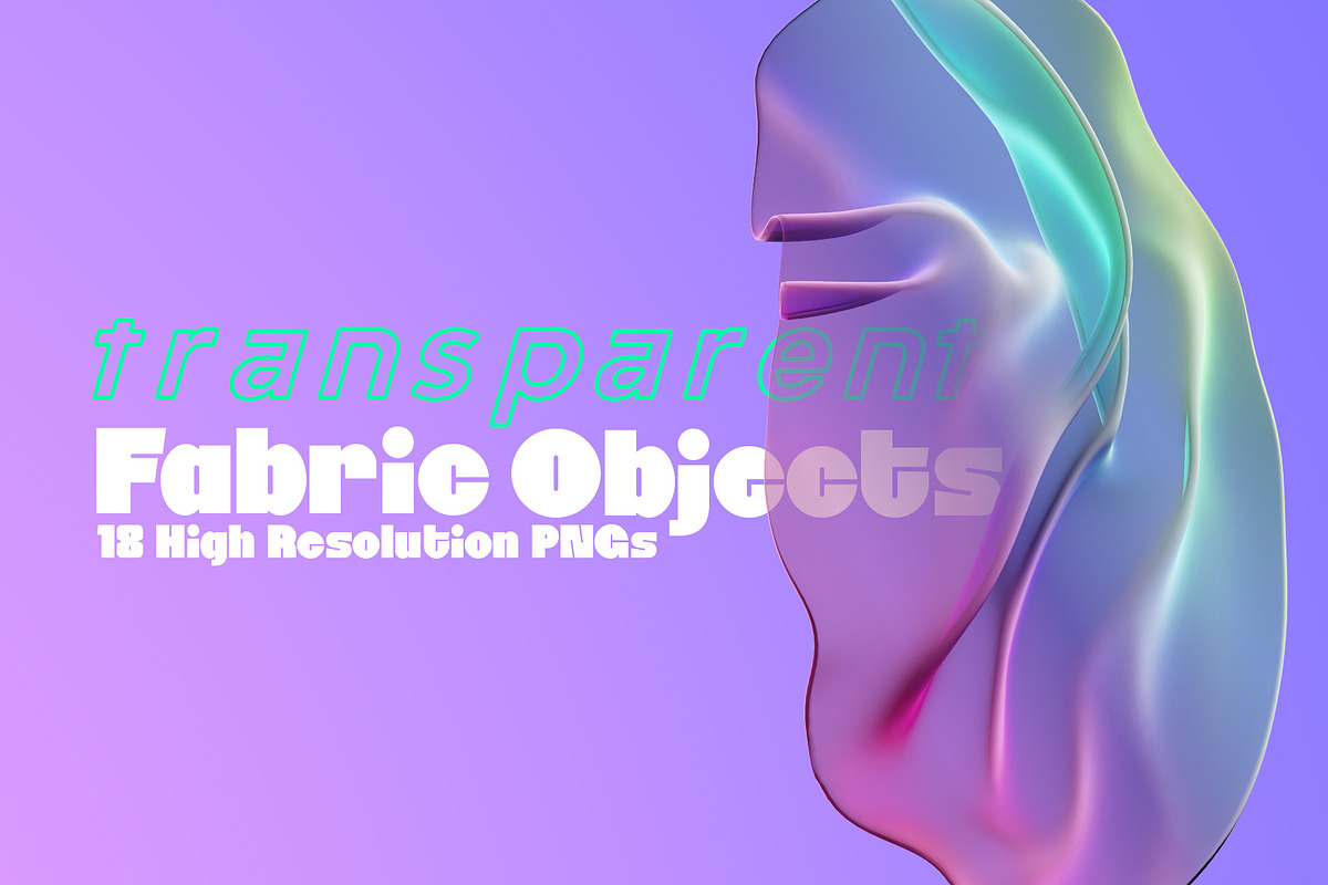 3D Transparent Fabric Objects - PNG, an Object Graphic by smiley.studio