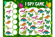 I spy game with cartoon dinosaurs, an Education Illustration by Buch&Bee