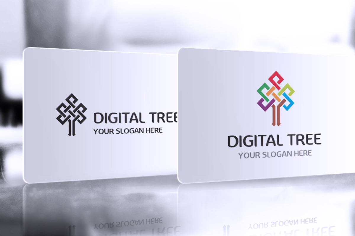 Digital Tree Logo Template, a Branding & Logo Template by GladicMonster