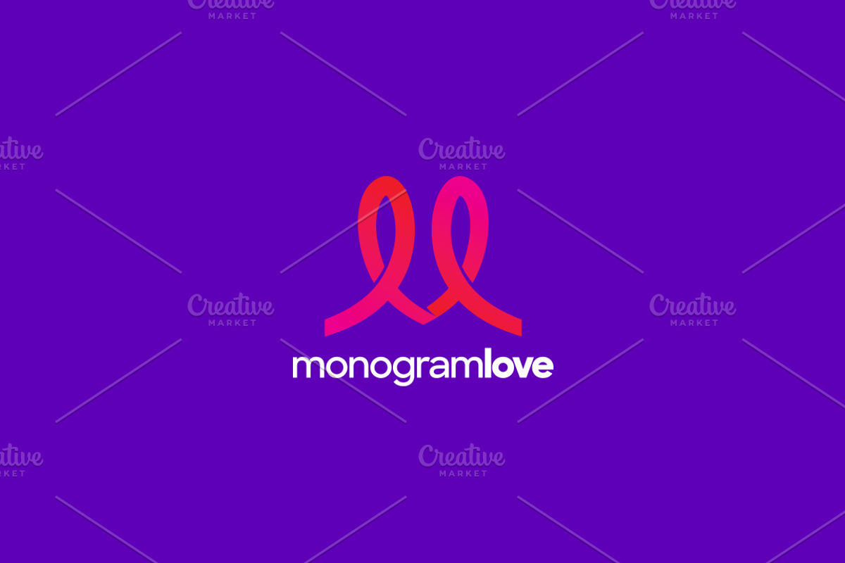Monogram Love Logo, a Branding & Logo Template by drawzen