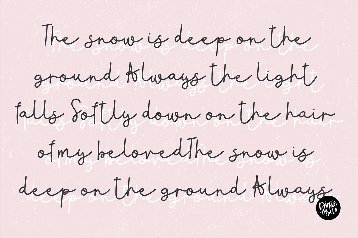 FLANNEL SHIRT Winter Farmhouse Font, a Script Font by Blush Font Co.