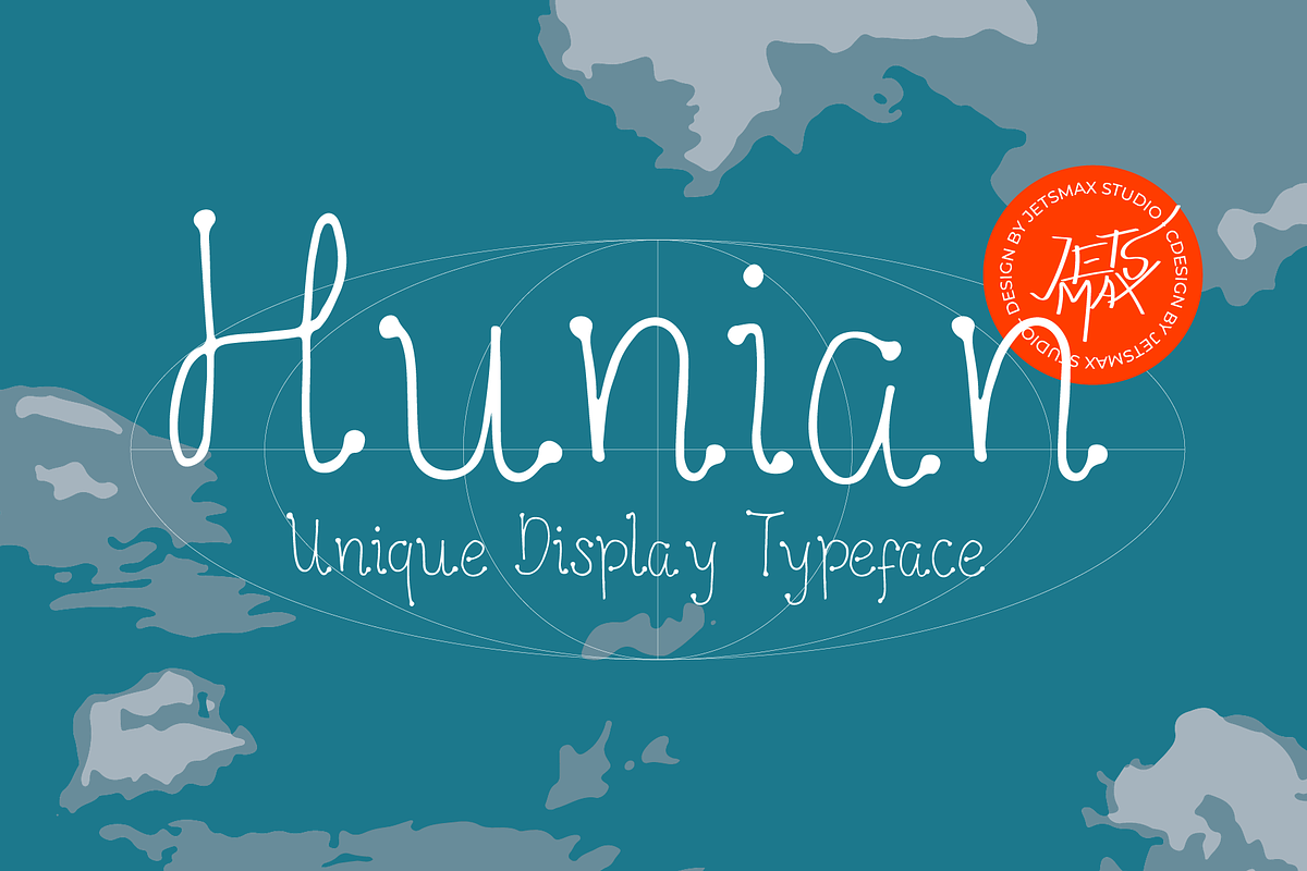 Hunian - Unique Display Typeface, a Font by Jetsmax® Studio