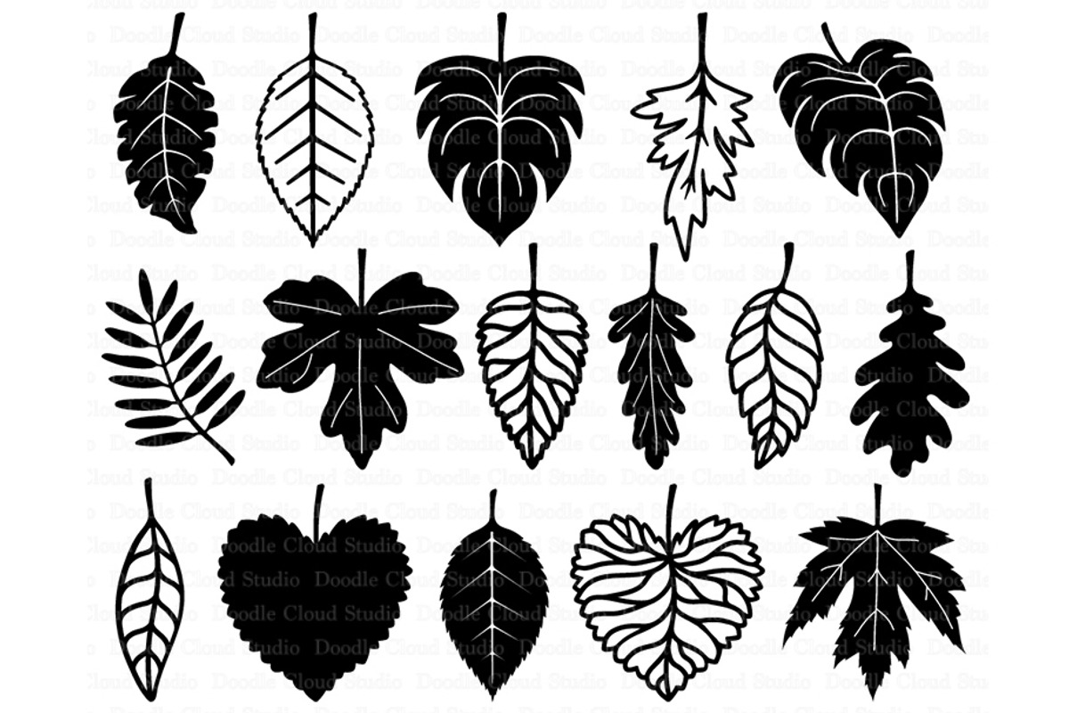 Leaf SVG, Leaves SVG files, an Illustration by Doodle Cloud Studio