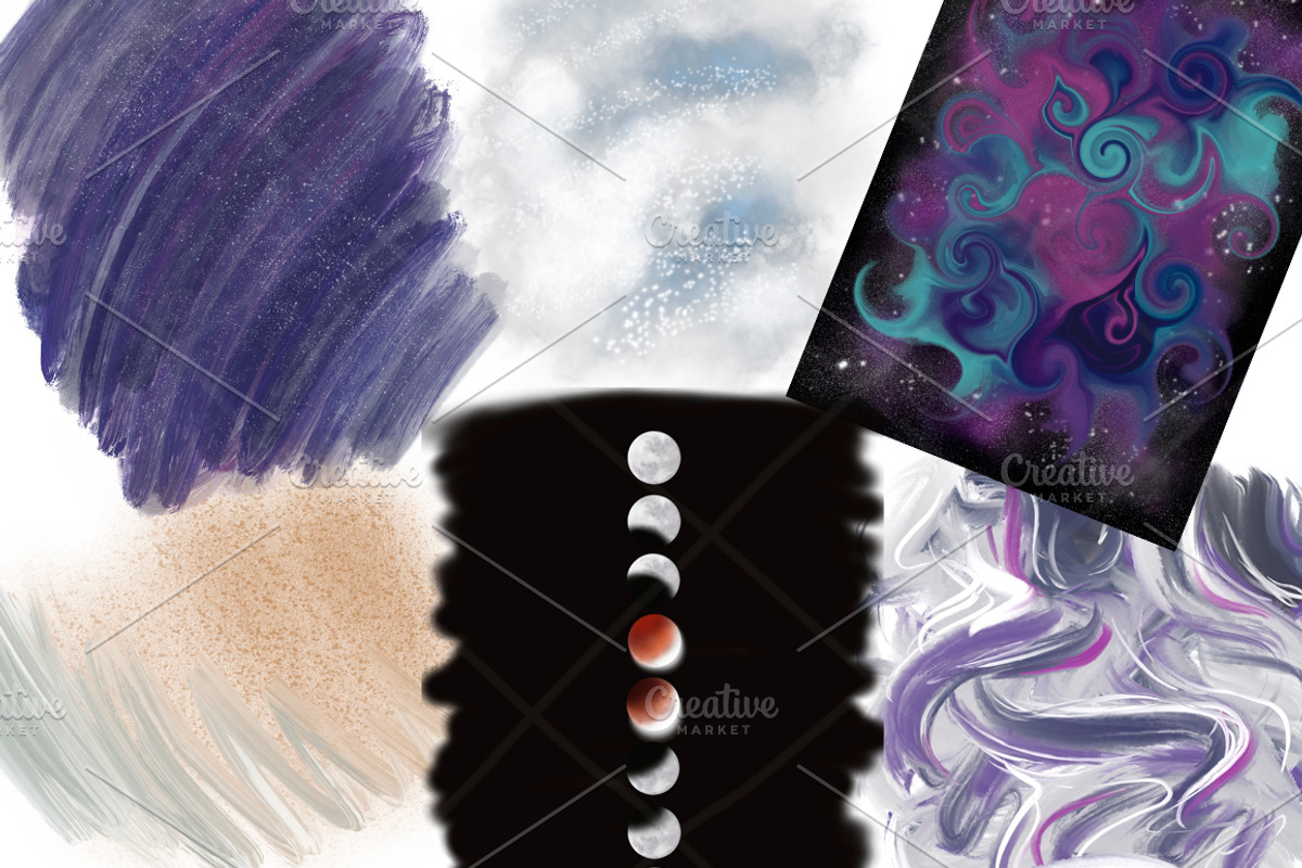 She Is Magic Clipart & Patterns, a Decorative Illustration by Tanya Kart