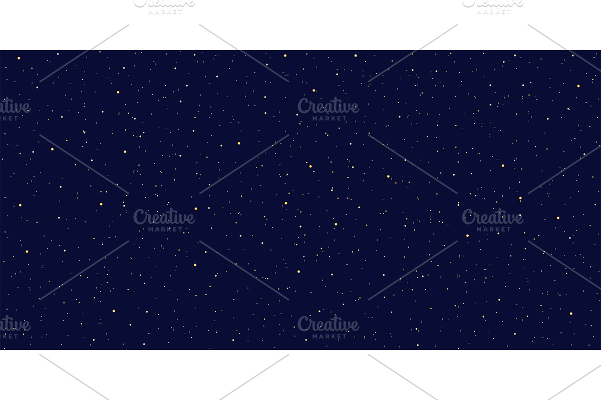 Detailed realistic night starry sky, a Pattern Graphic by PhotoVector