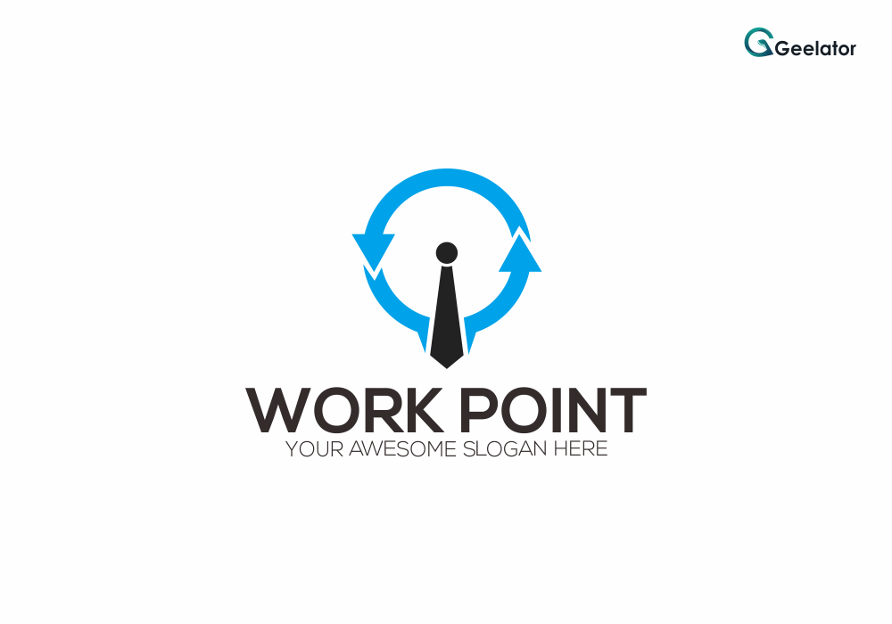 Work Point Logo Template, a Branding & Logo Template by Geelator Studio