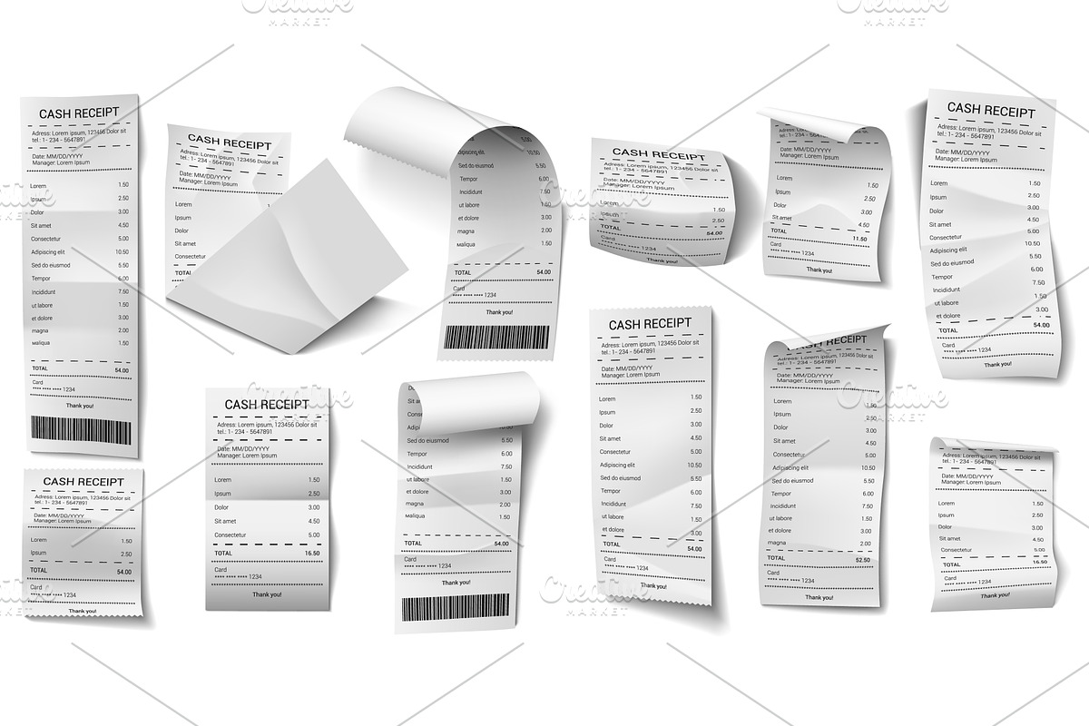 Realistic paper check. Shopping, a Finance Illustration by winwin.art ...