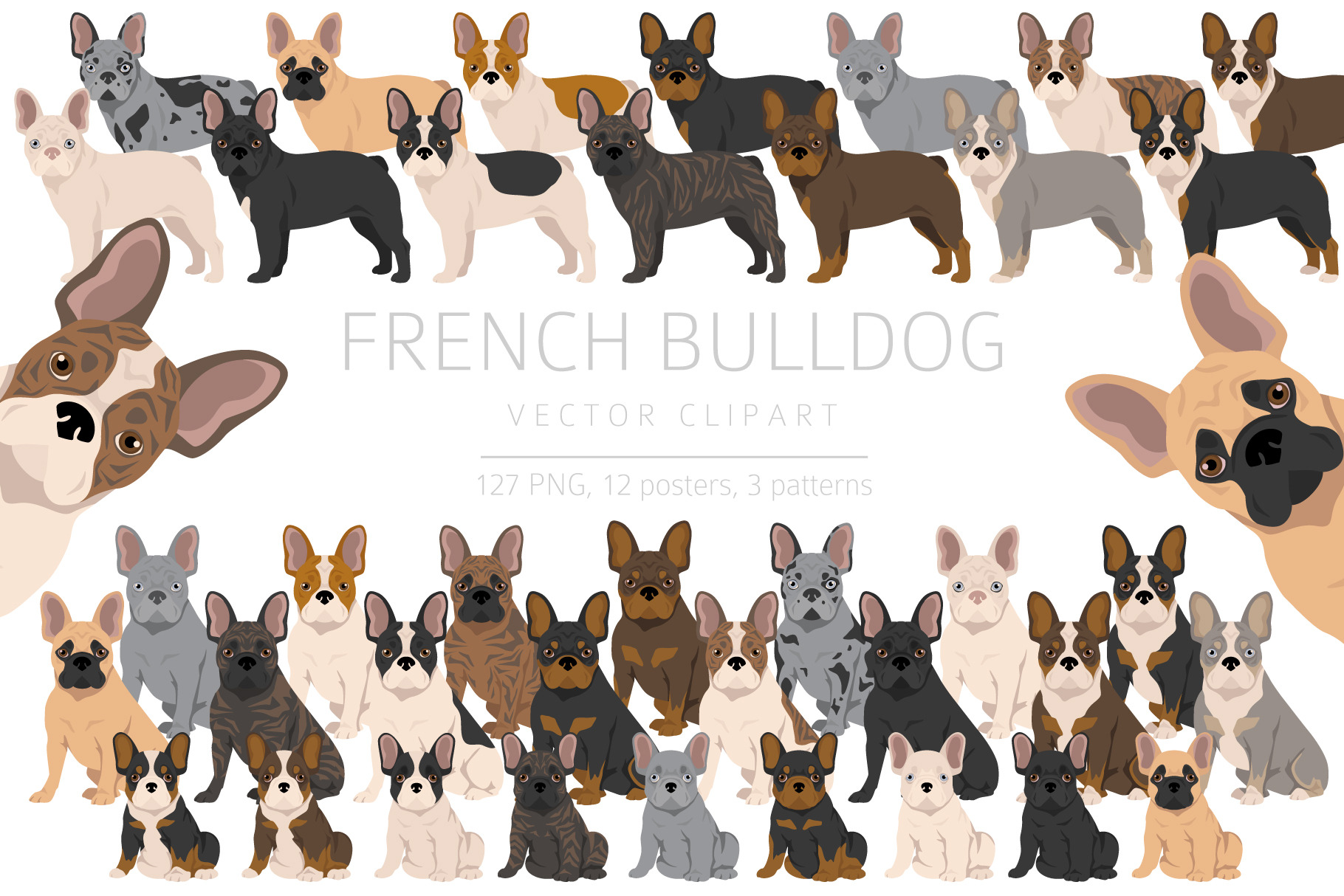 French Bulldog clipart | Illustrations ~ Creative Market