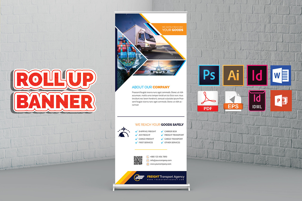 Transport Agency Roll Up Banner V-03, a Flyer Template by Imagine ...