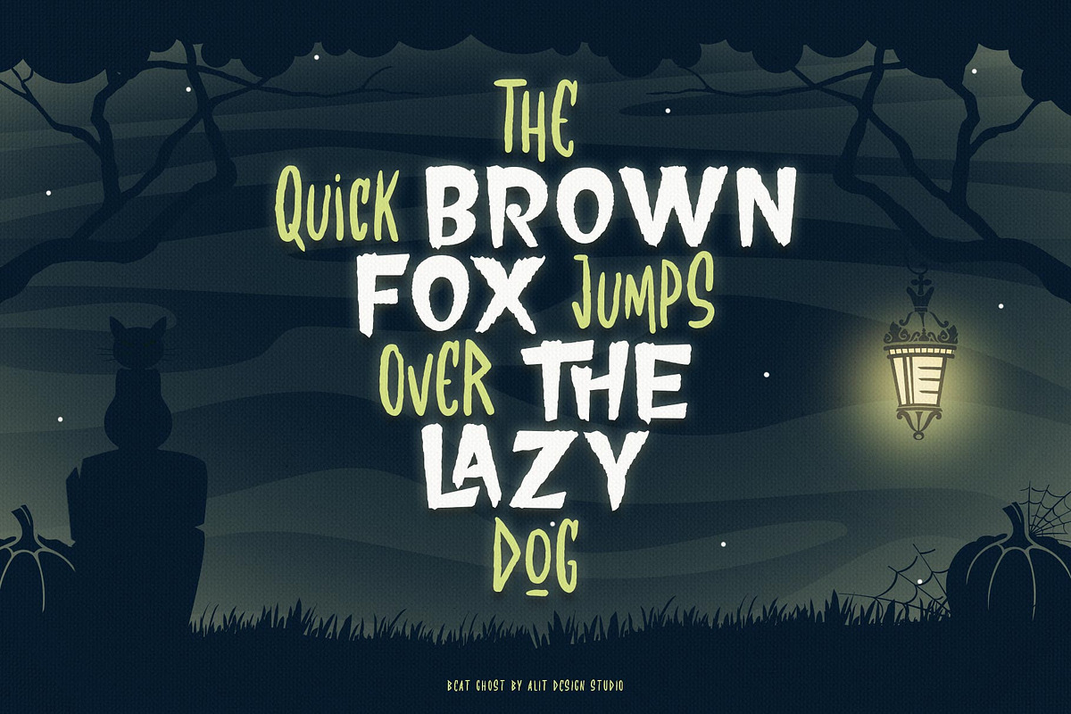 Beat Ghost Typeface, a Script Font by alit design