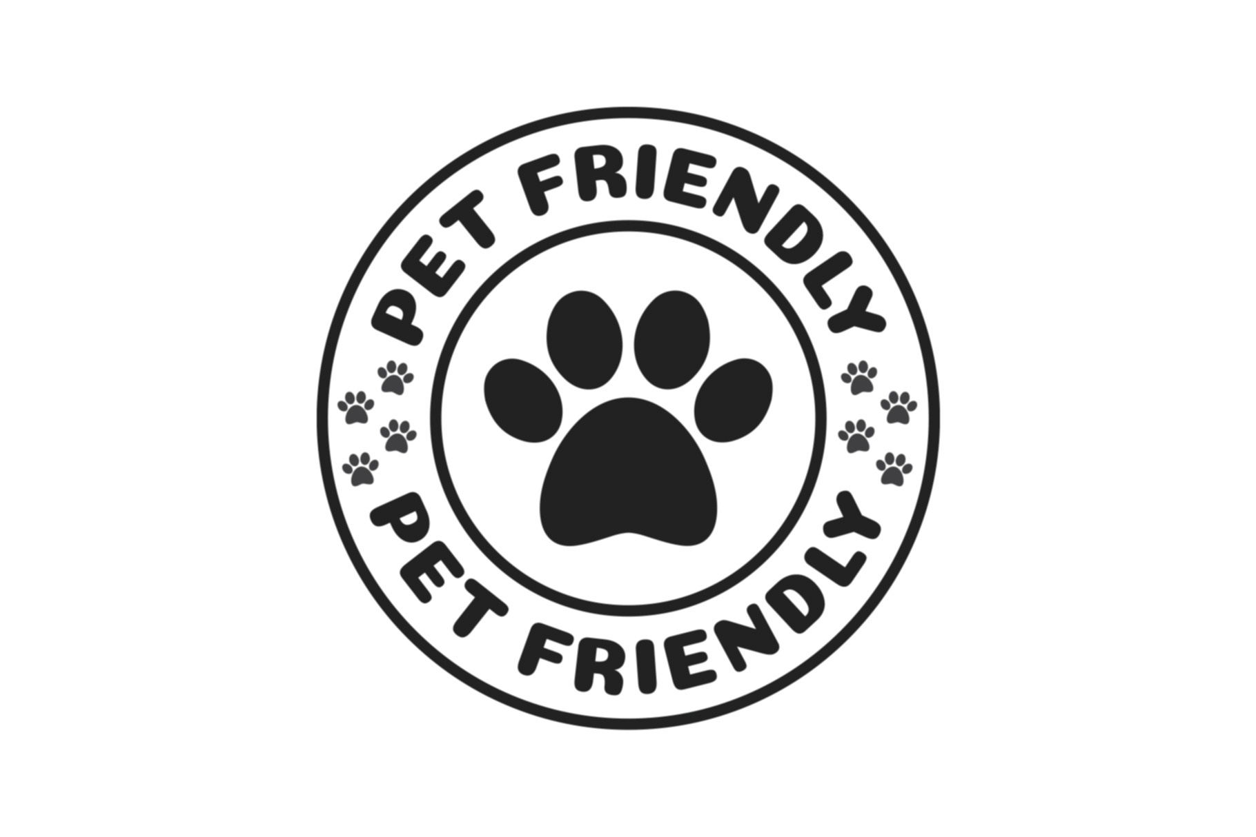 Pet Friendly Label Sticker Vector, an Animal Illustration by LineByLine