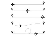 Transport Dotted Route Line Set | Graphic Objects ~ Creative Market