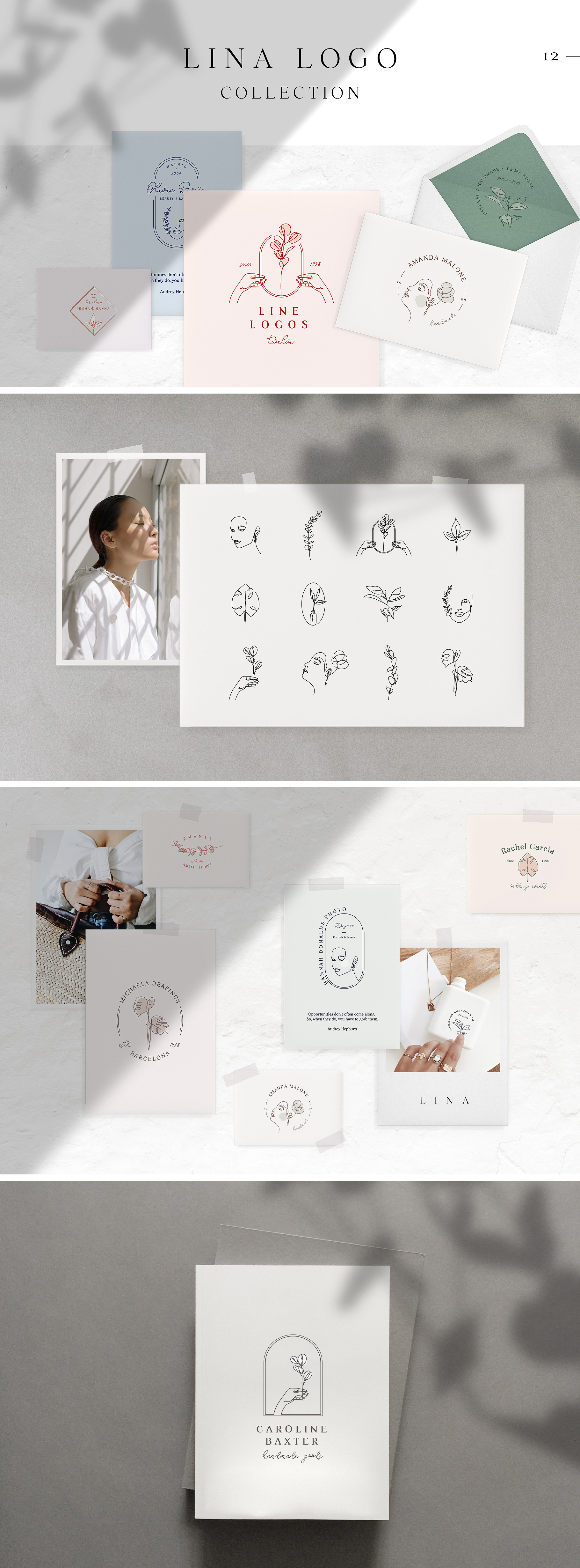 Lina Logo Collection, a Branding & Logo Template by AgataCreate