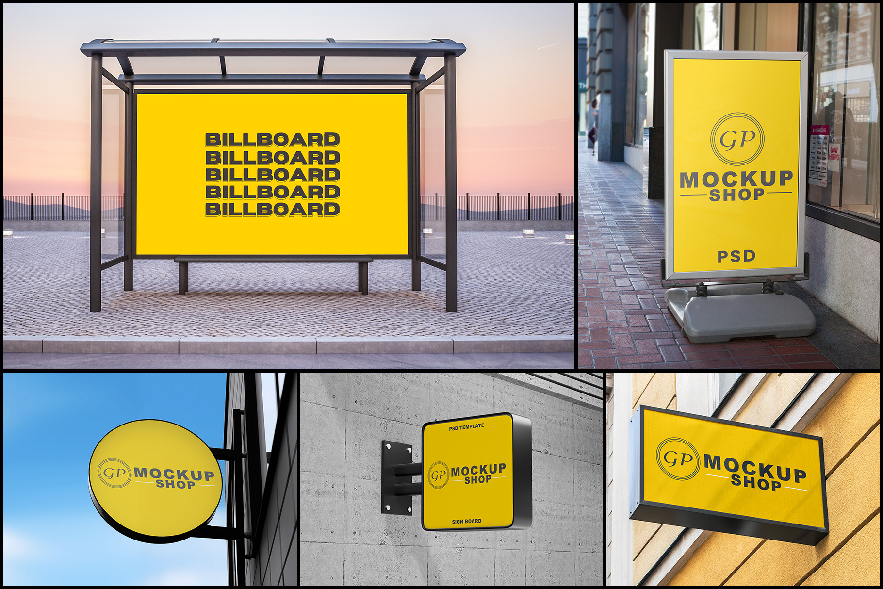 Sign Board Mockup