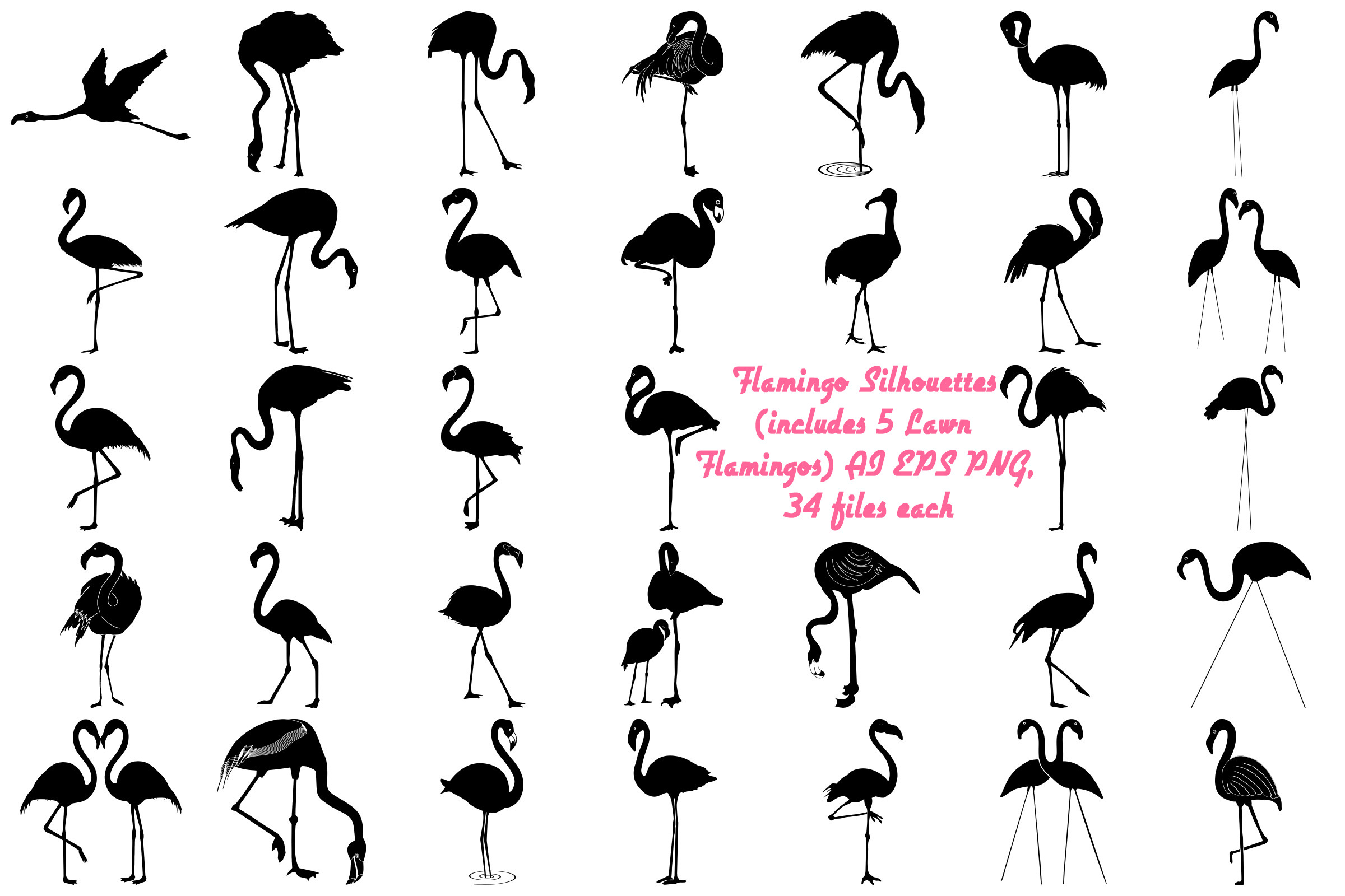 Flamingo AI EPS PNG 5 Bonus Included, an Illustration by ...