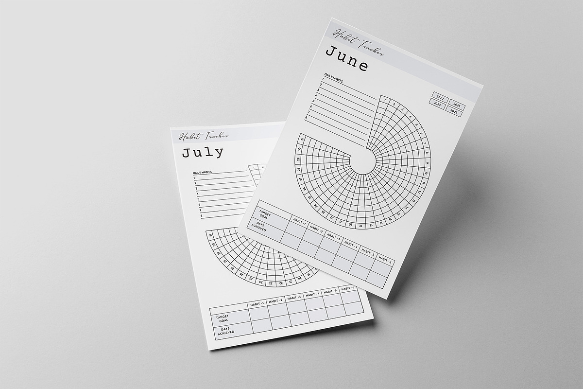 Ultimate Habit Tracker Bundle Pack, a Stationery Template by Design Zone
