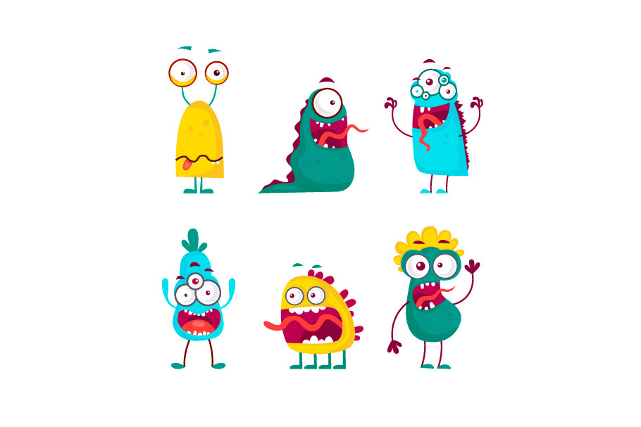 Characters monsters., an Animal Illustration by Podis
