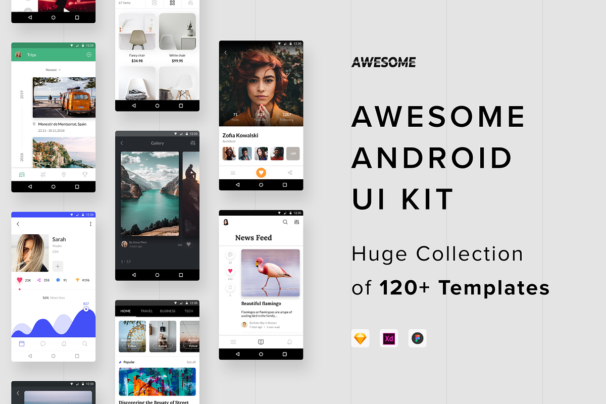 Awesome Android UI Kit, an UI Kit Template by uibundle.com