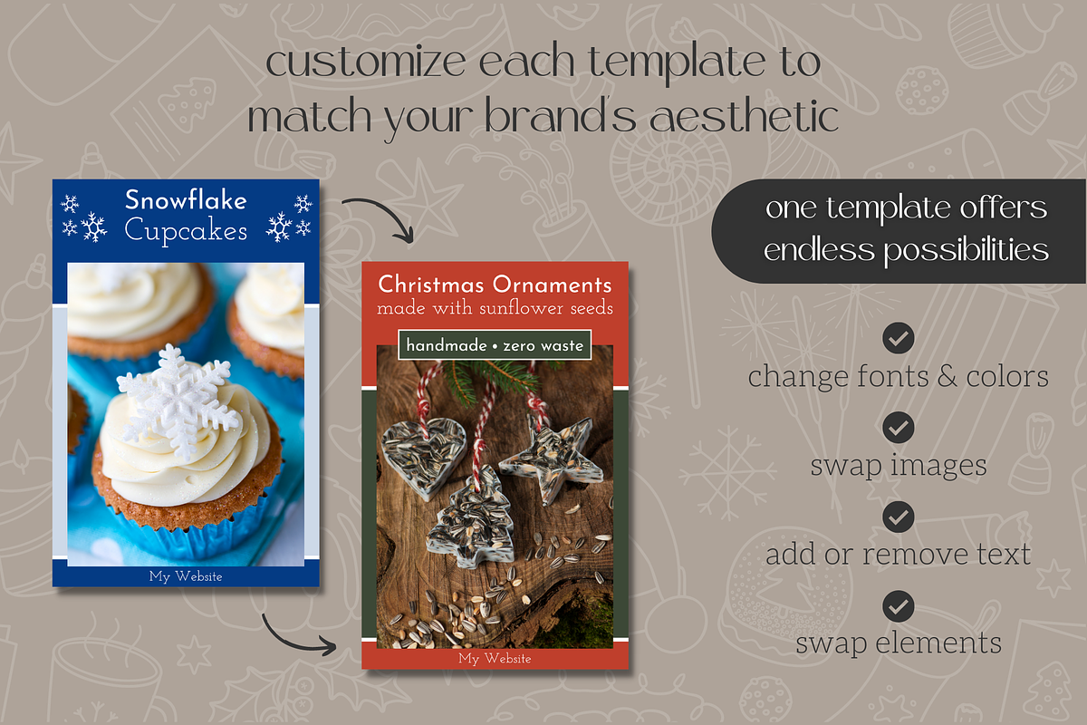 Christmas Canva Pinterest Templates