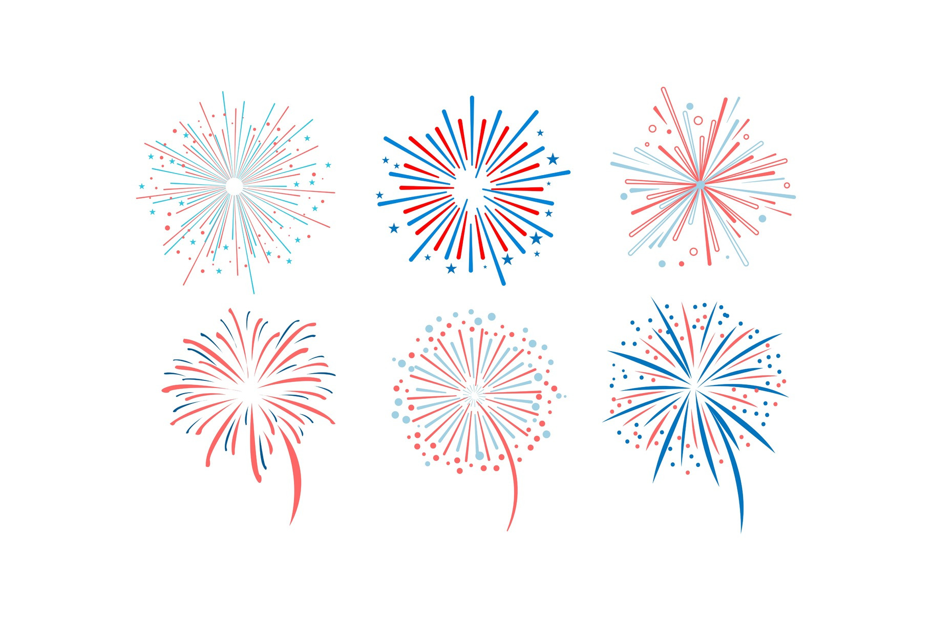 Fireworks set, design element for | Graphic Objects ~ Creative Market