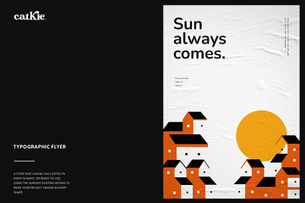 Typographic Flyer / Poster Bundle, a Flyer Template by Catkie - Digital Art