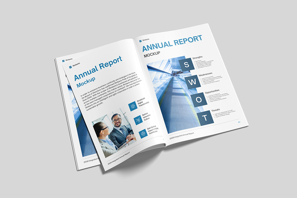 High Quality Annual Report Mockup, a Books & Magazine Mockup by swsi-studio